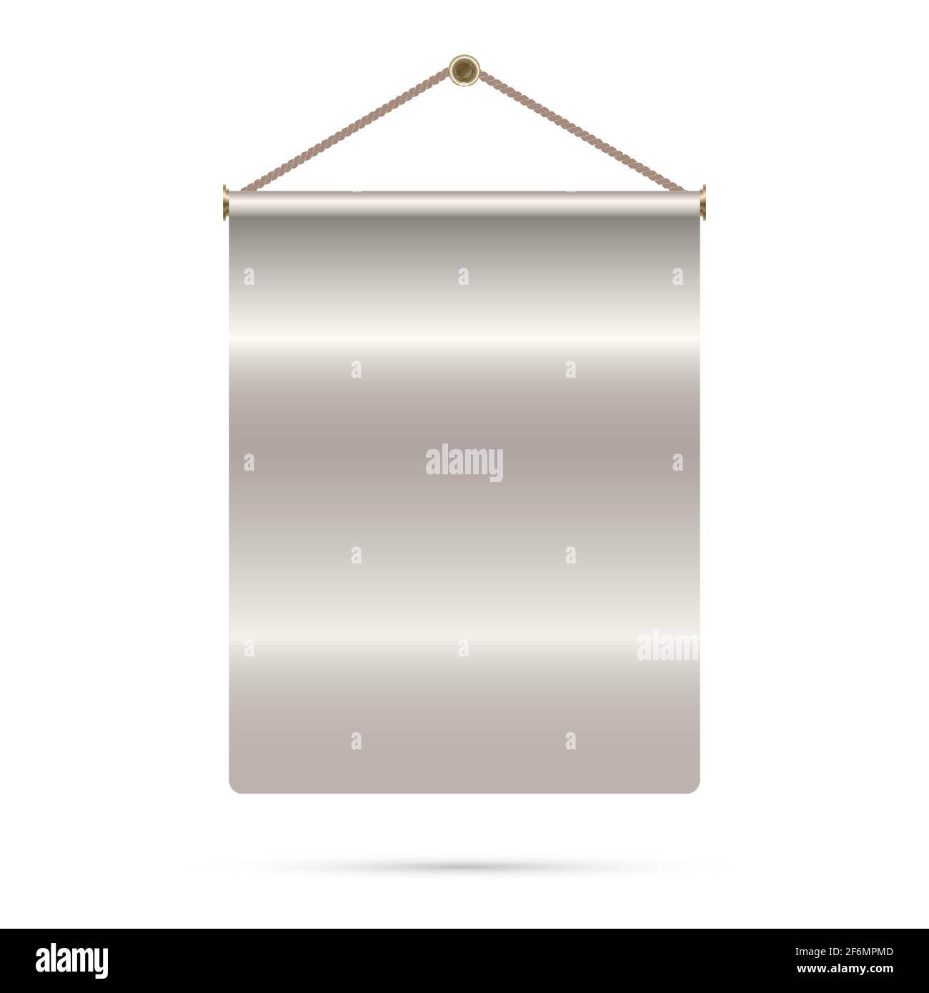 Oriental paper scroll hanged. Antique old vertical paper scroll hanging ...