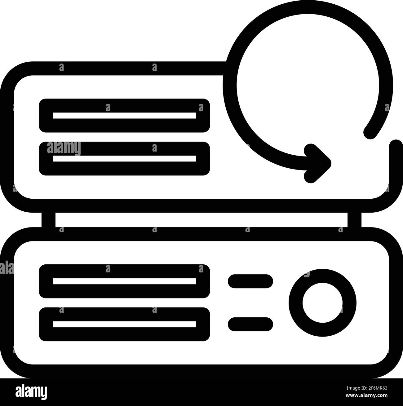 Automatic backup icon. Outline Automatic backup vector icon for web design isolated on white ...