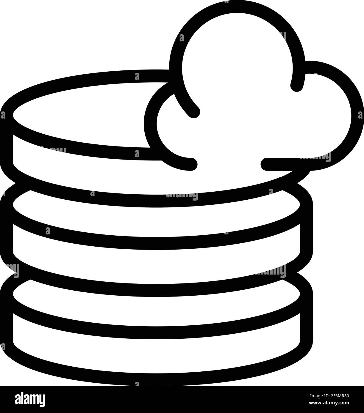 Server cloud icon. Outline Server cloud vector icon for web design isolated on white background ...