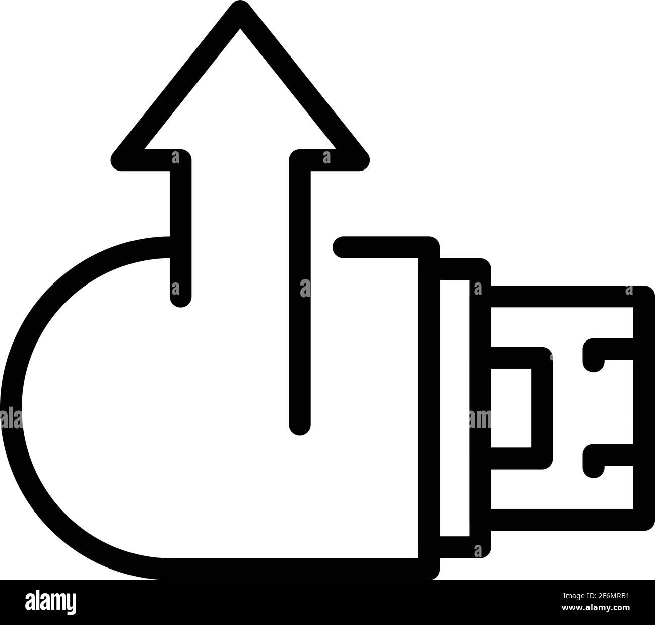 Memory stick backup icon. Outline Memory stick backup vector icon for web design isolated on ...