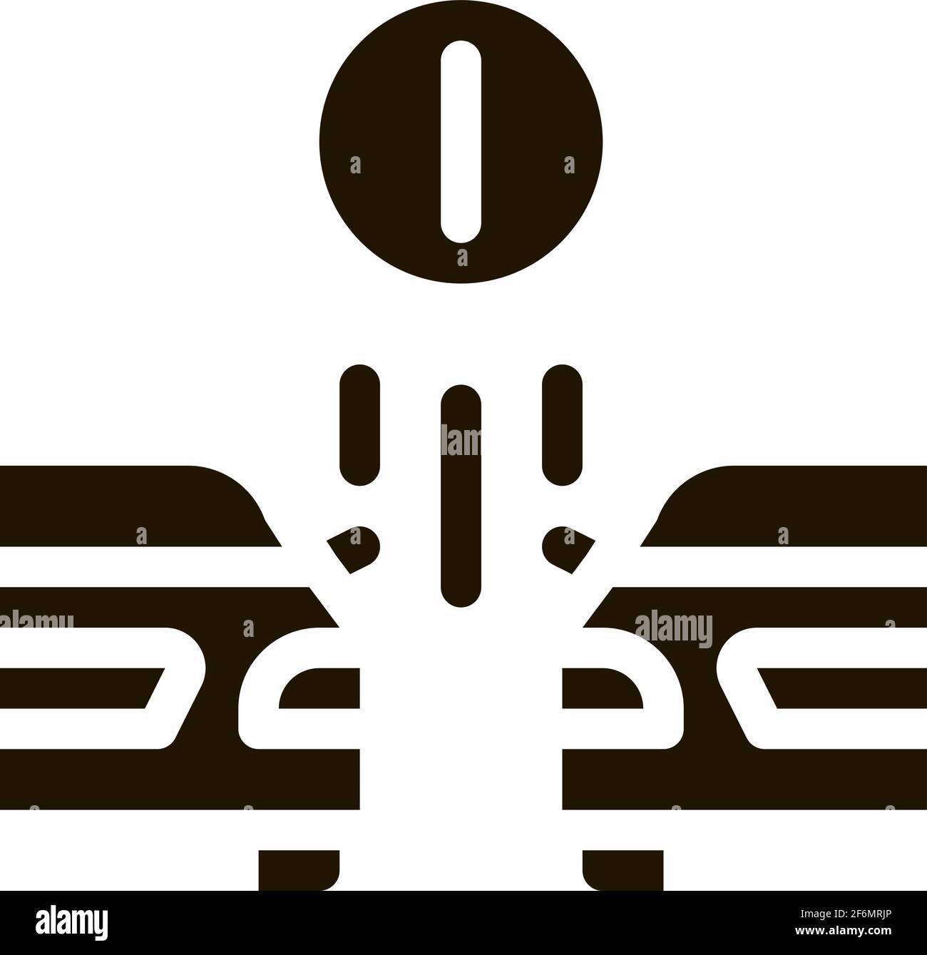 side spacing car control system icon Vector Glyph Illustration Stock ...