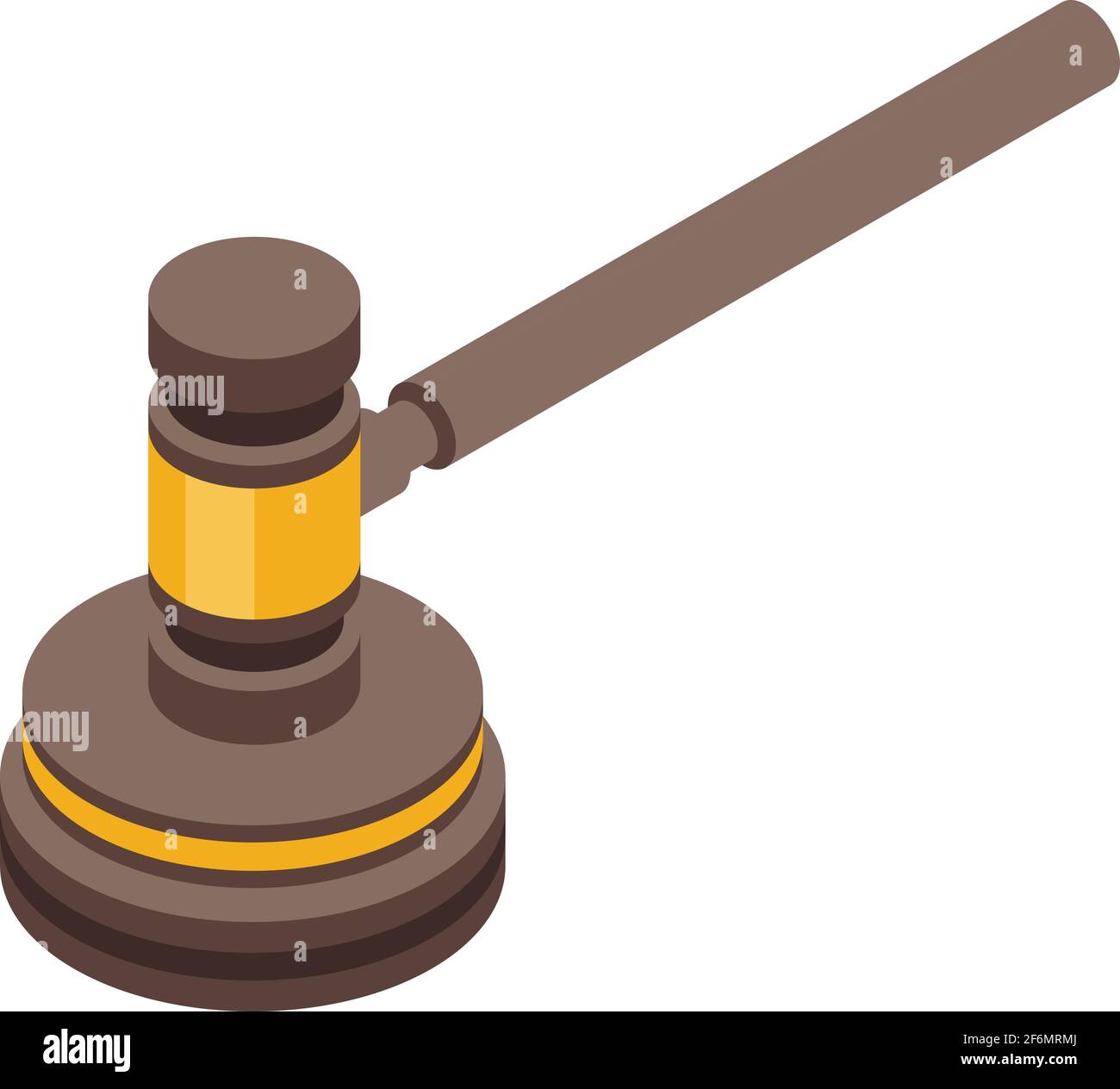 Justice hammer icon. Isometric of Justice hammer vector icon for web ...
