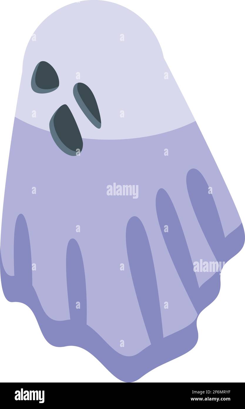 Scary ghost icon. Isometric of Scary ghost vector icon for web design ...