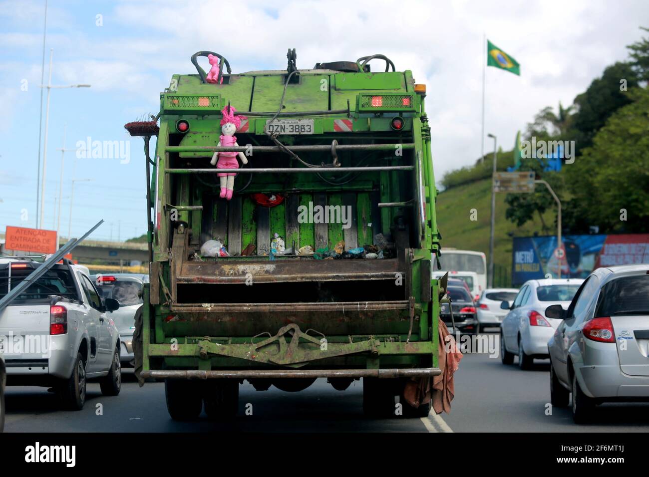 salvador, bahia / brazil - july 12, 2016: rag doll is seen hanging on a ...