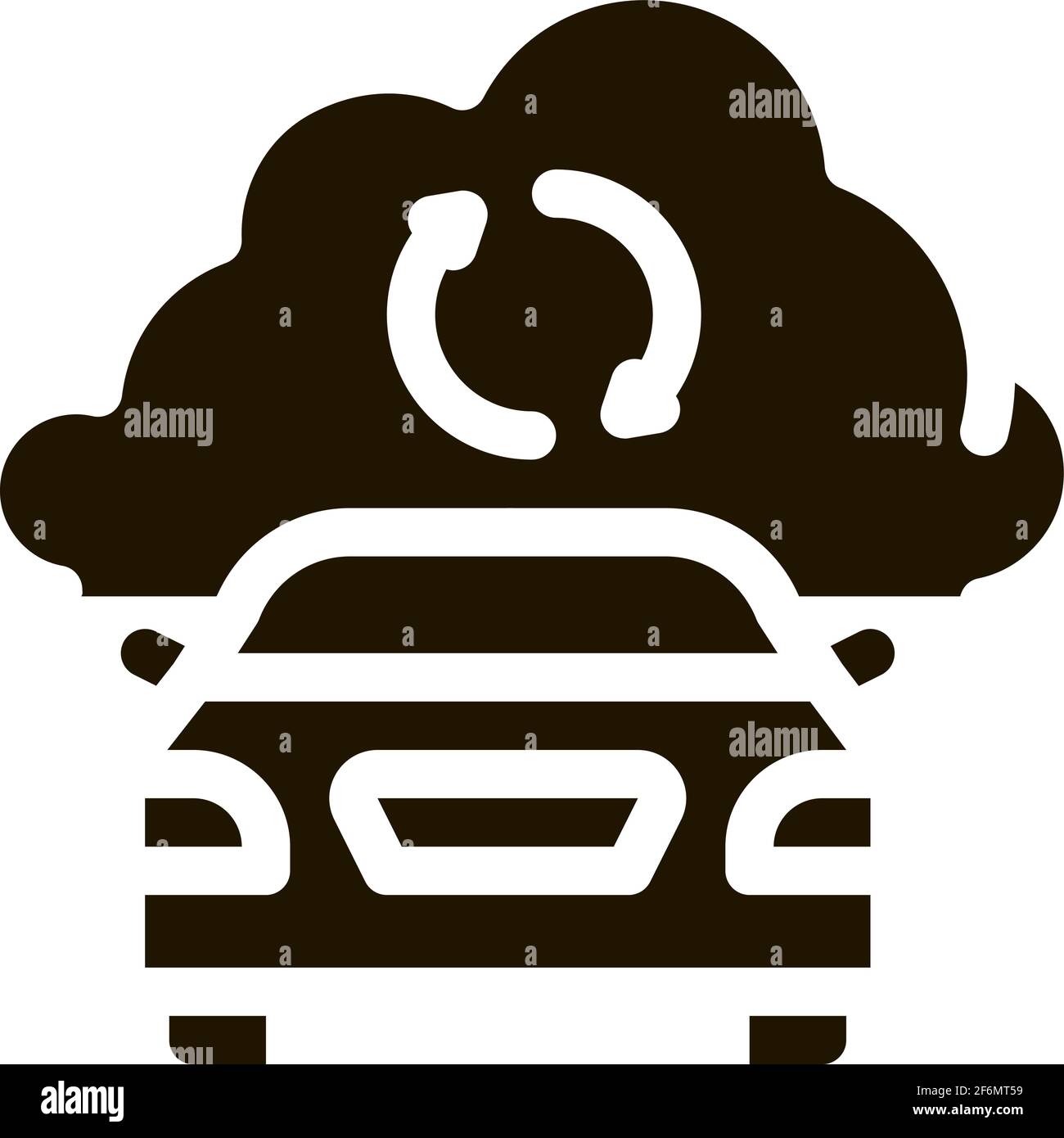 smart car connection cloud icon Vector Glyph Illustration Stock Vector ...