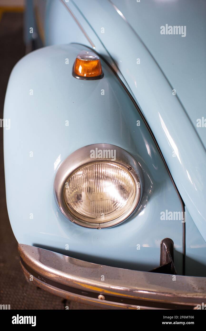 classic blue car headlight detail Stock Photo - Alamy