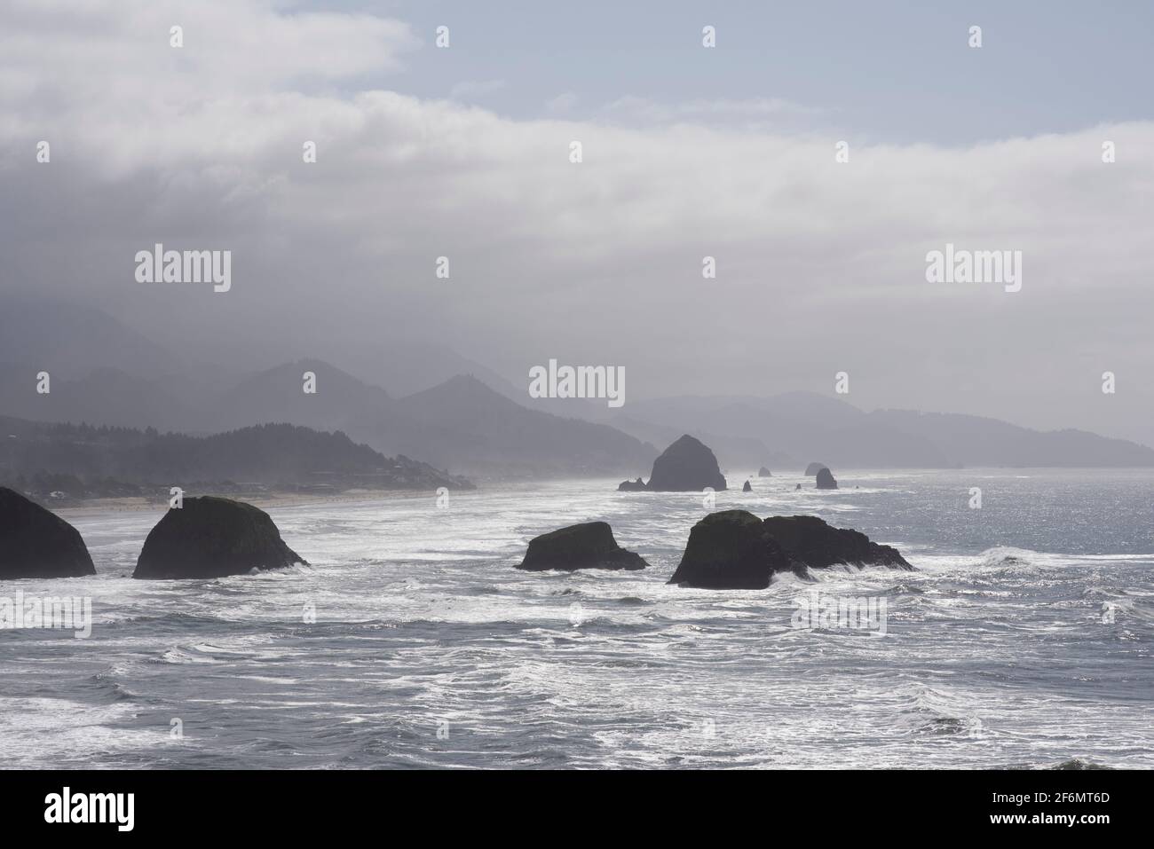 This is Cannon Beach, Oregon as seen from Ecola State Park. Cannon ...
