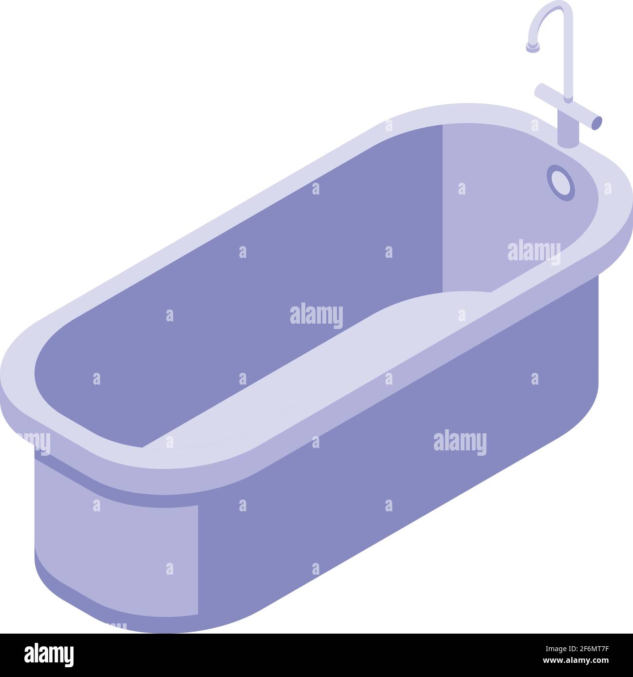 Ceramic bathtub icon. Isometric of Ceramic bathtub vector icon for web ...