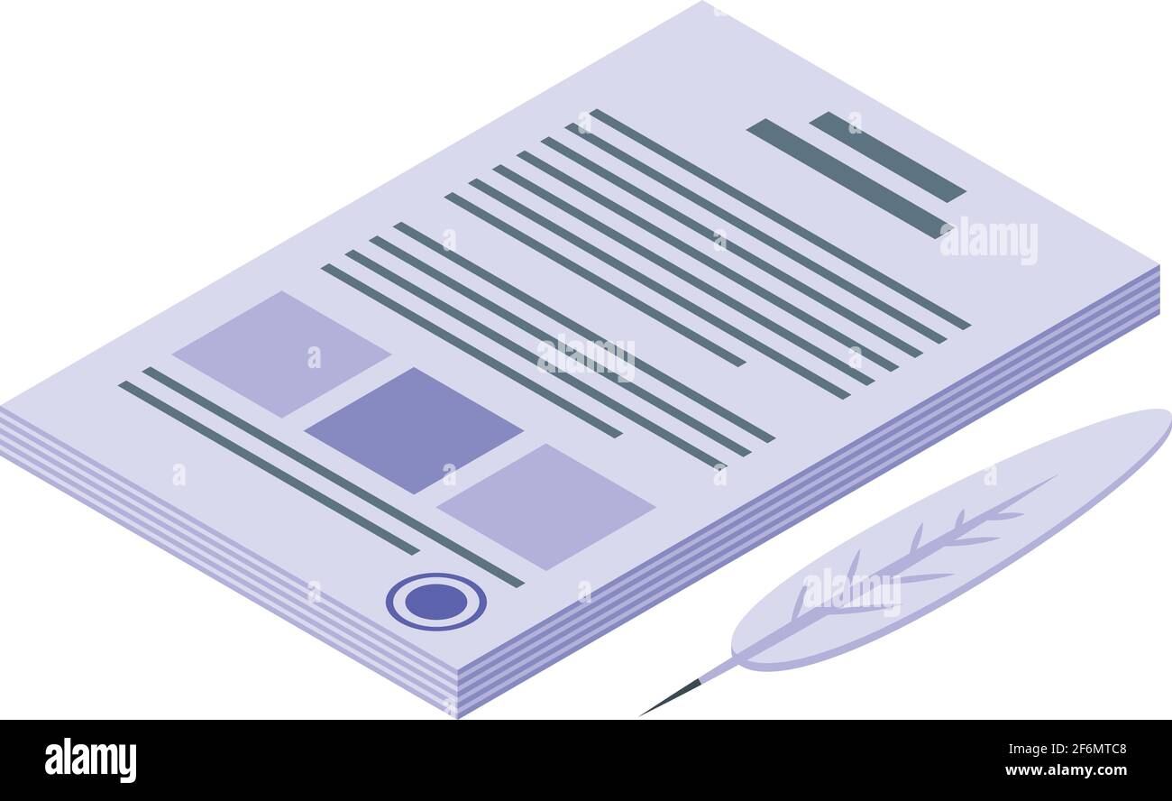 Justice documents icon. Isometric of Justice documents vector icon for ...