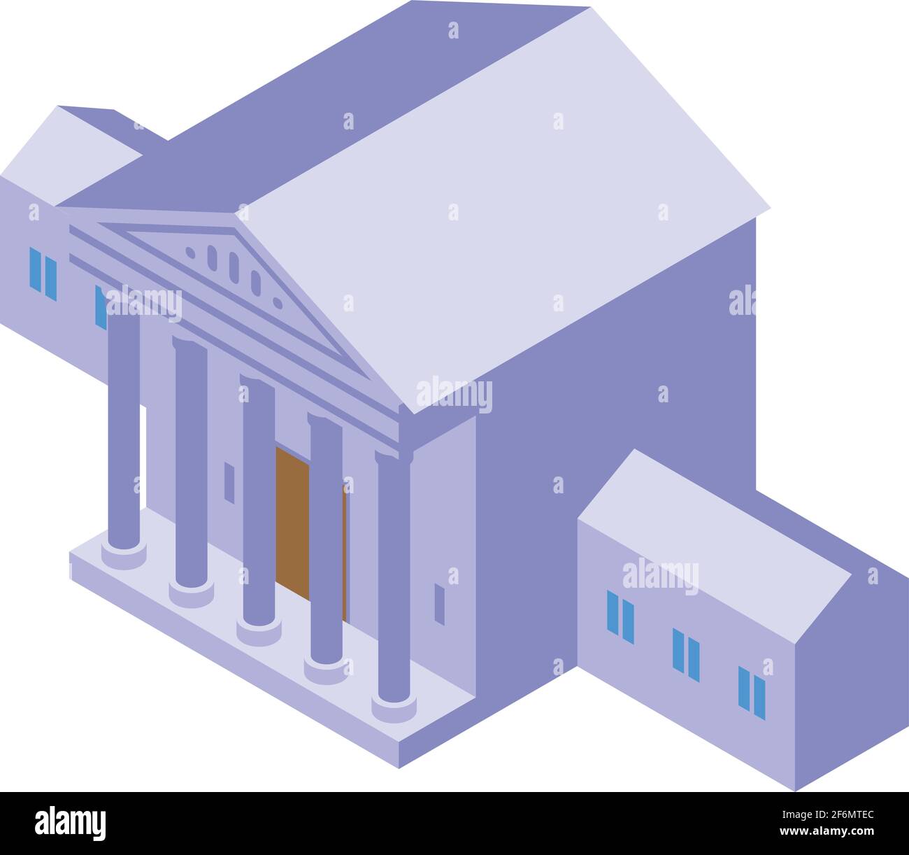 Justice building icon. Isometric of Justice building vector icon for ...