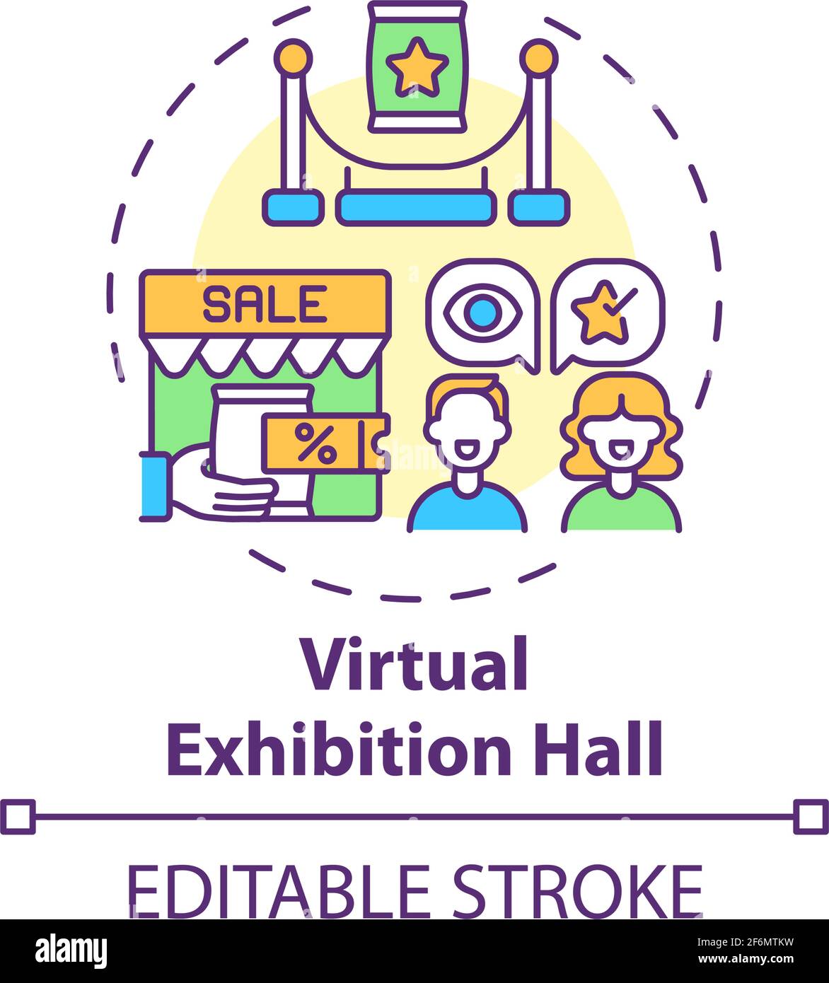 Virtual exhibition hall concept icon Stock Vector Image & Art - Alamy