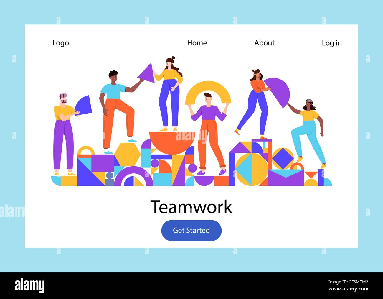 Teamwork geometric shapes Stock Vector Image & Art - Alamy