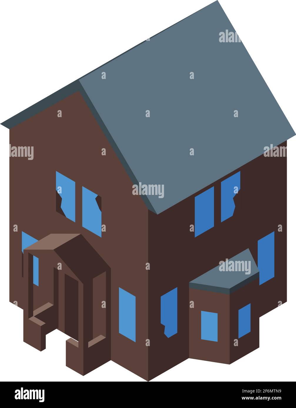 Dark creepy house icon. Isometric of Dark creepy house vector icon for ...