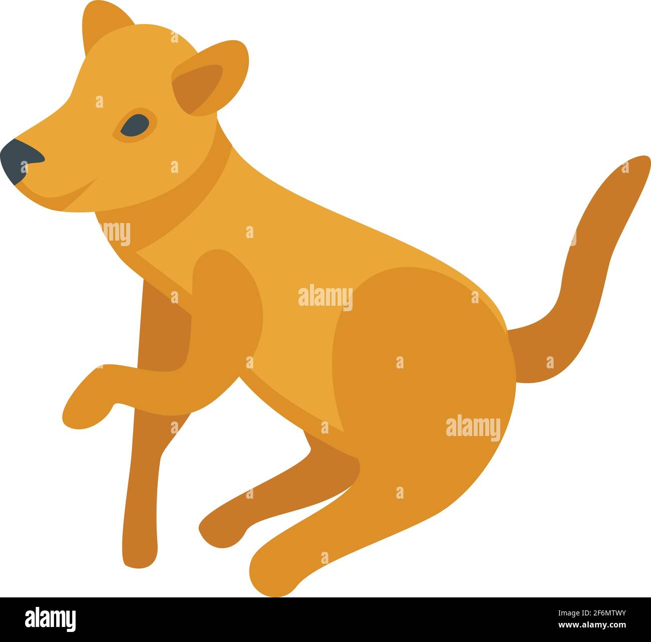 Playful dog icon. Isometric of Playful dog vector icon for web design ...