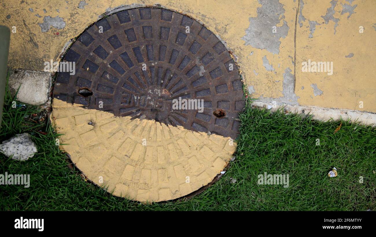 salvador, bahia / brazil - july 10, 2020: telephone network piping pipe ...