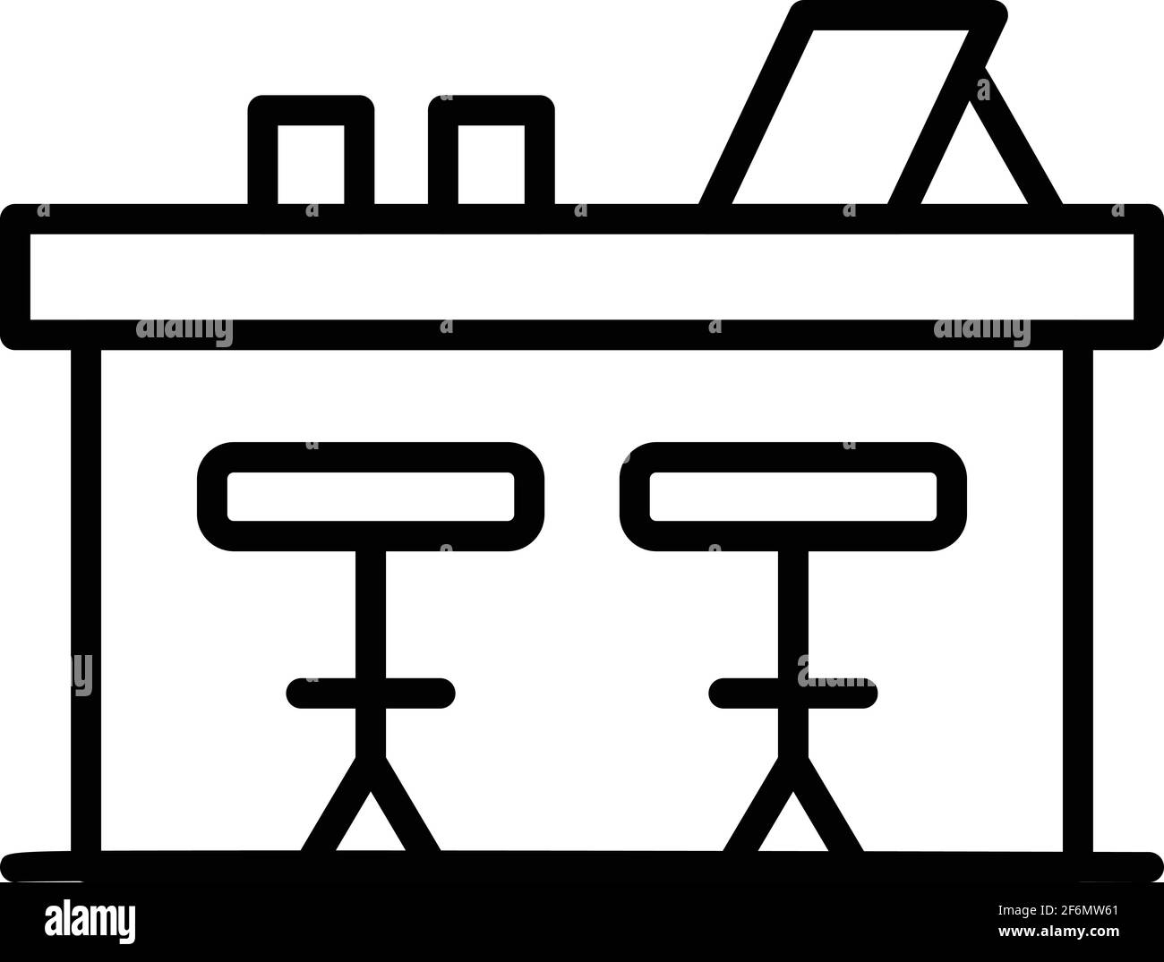 Clients bar counter icon. Outline Clients bar counter vector icon for ...