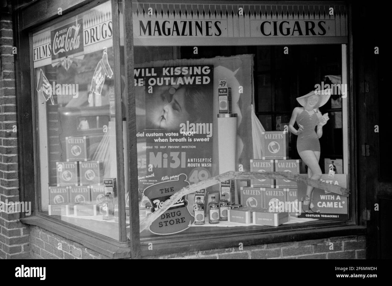Osage, on Scott's Run, West Virginia. Drugstore window display in ...