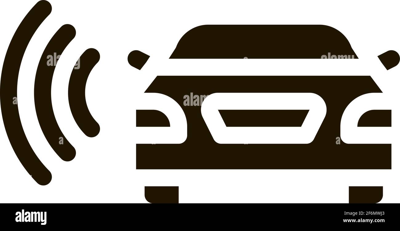 car network connection icon Vector Glyph Illustration Stock Vector ...