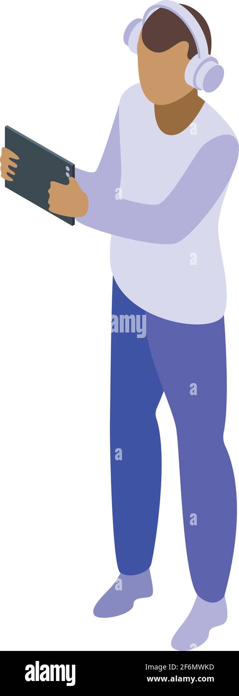 Digital interaction icon. Isometric of Digital interaction vector icon ...