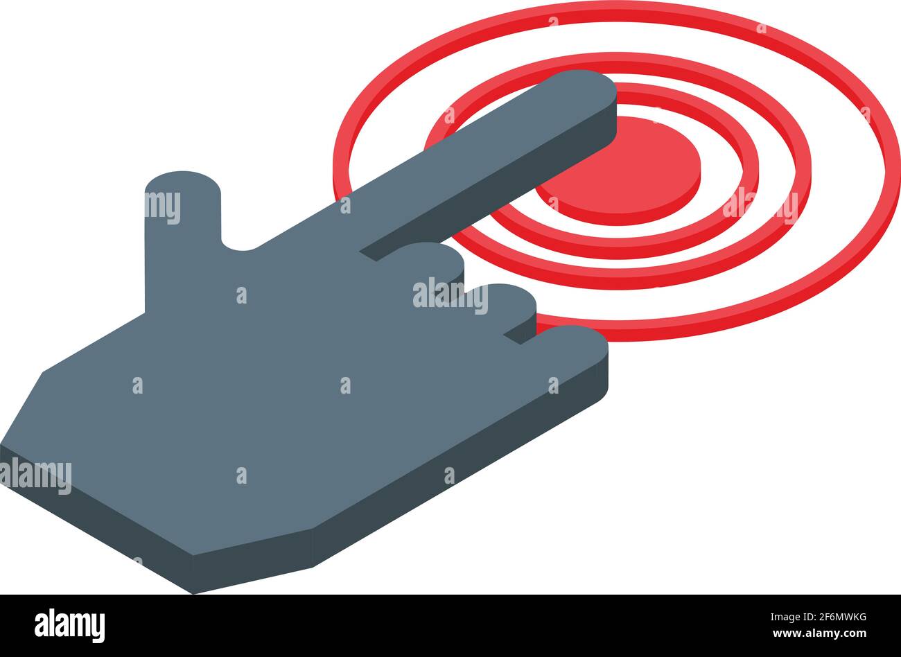 Touch interaction icon. Isometric of Touch interaction vector icon for ...