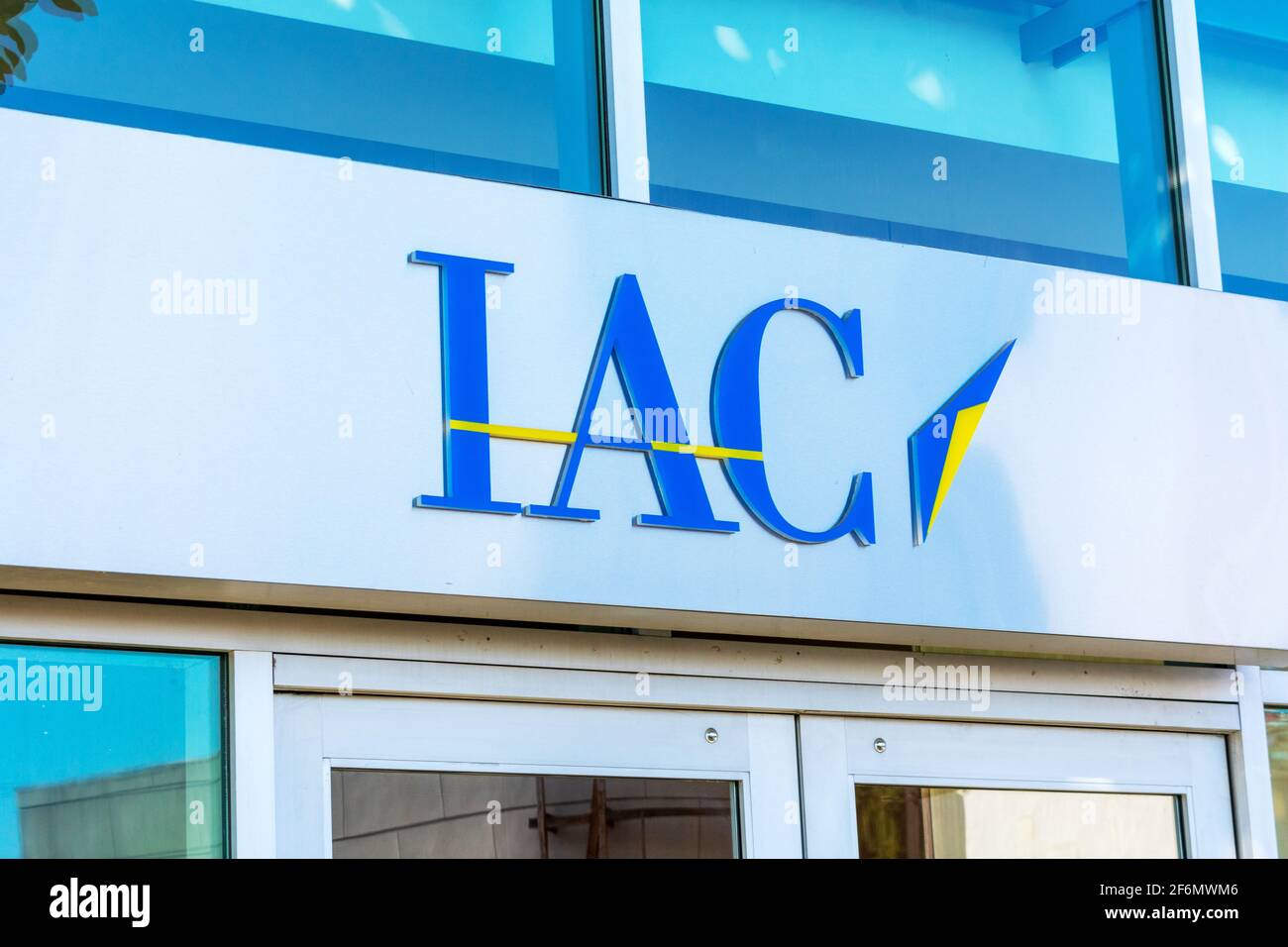 IAC sign logo on an American holding company office facade - Los ...