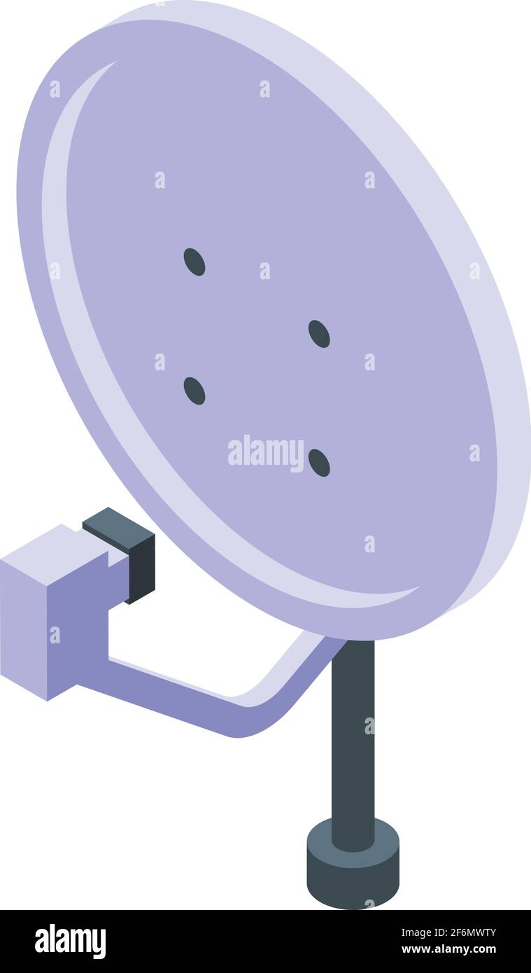 Satellite tv icon. Isometric of Satellite tv vector icon for web design ...