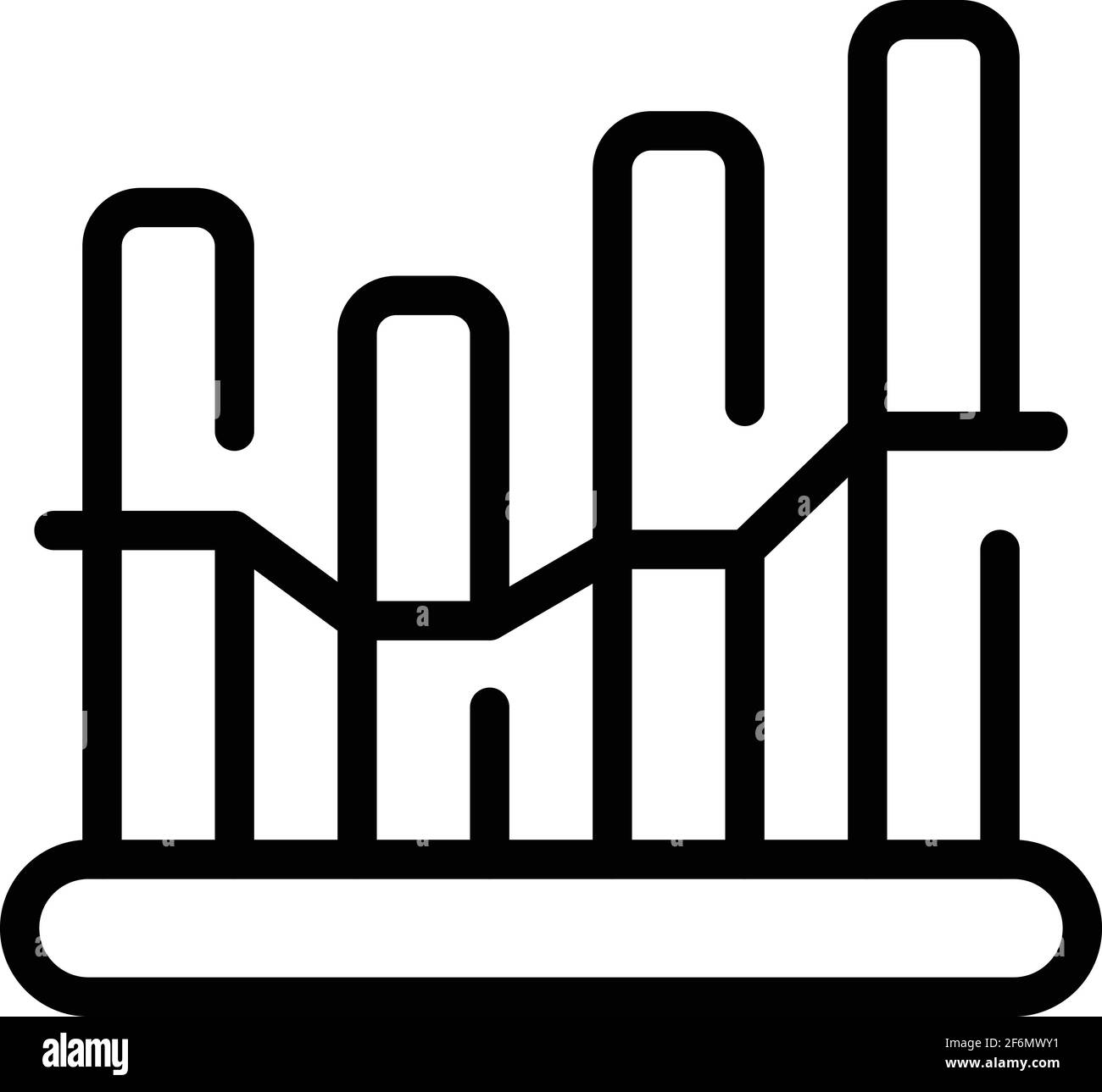 Info business chart icon. Outline info business chart vector icon for ...