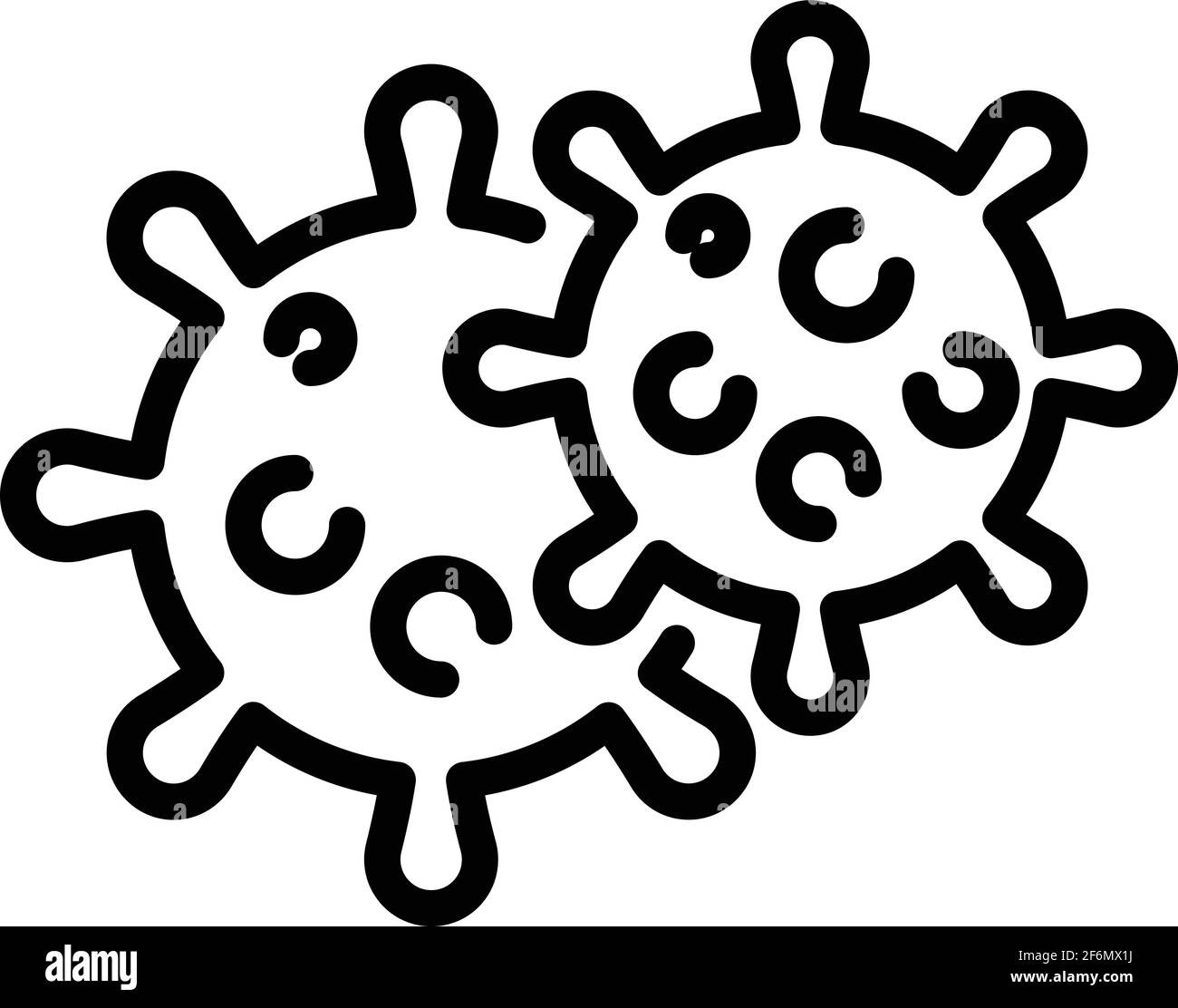 Covid virus icon. Outline Covid virus vector icon for web design ...