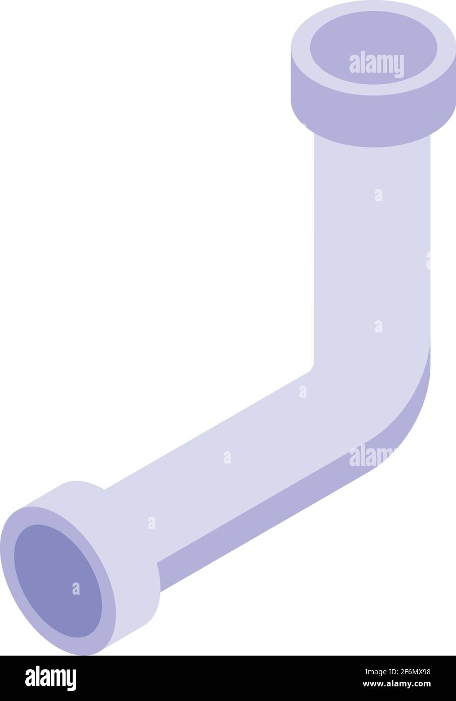 Sewerage angle pipe icon. Isometric of Sewerage angle pipe vector icon ...