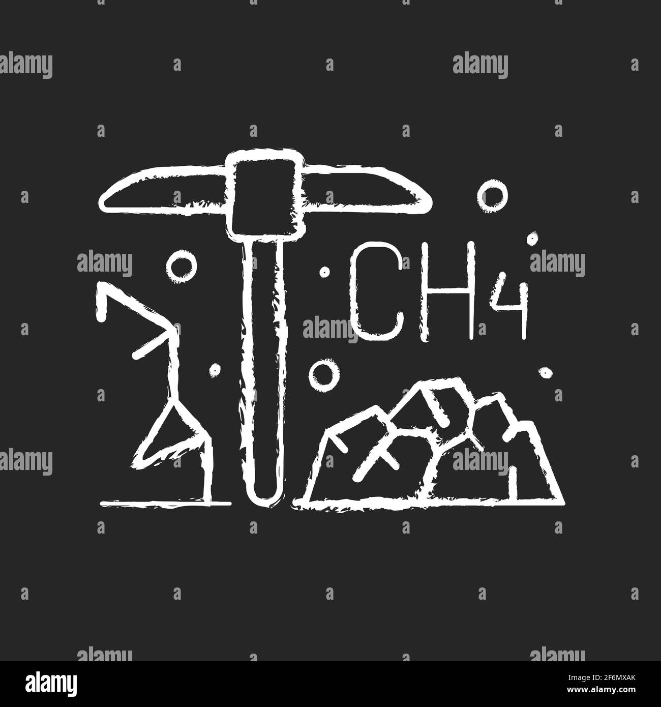 Coal mining chalk white icon on black background Stock Vector Image ...
