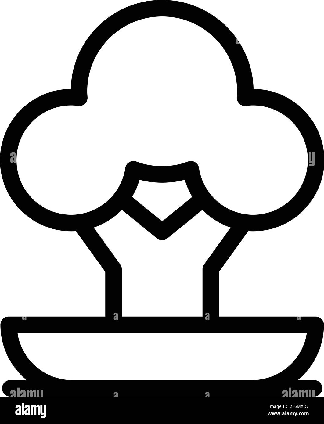 Tree pot icon. Outline Tree pot vector icon for web design isolated on ...