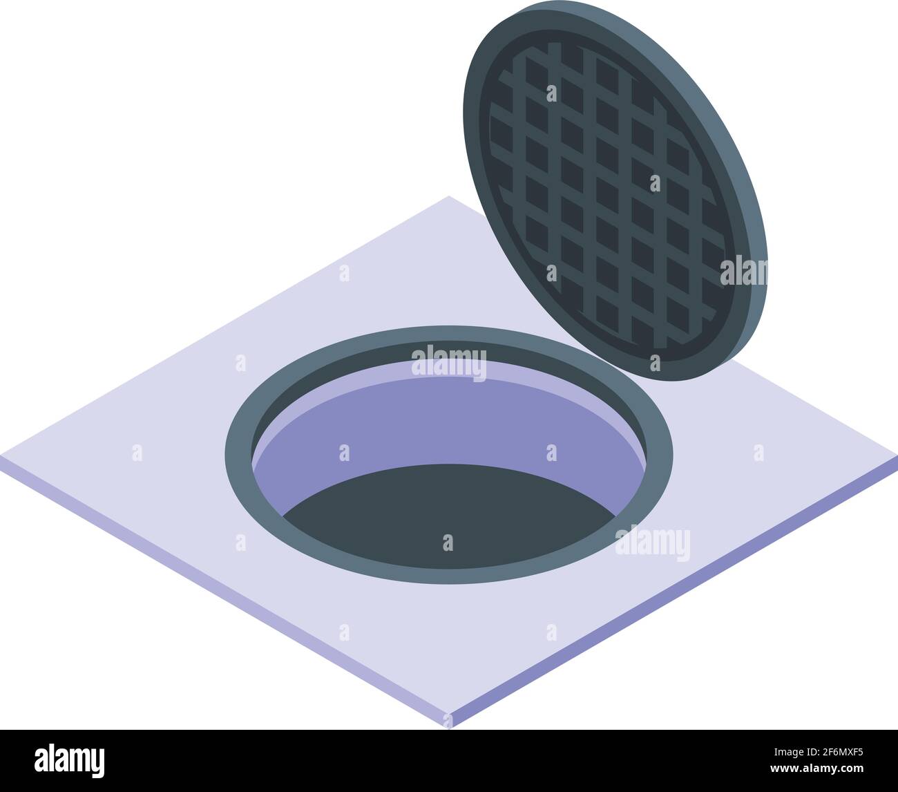 Open manhole icon. Isometric of Open manhole vector icon for web design ...