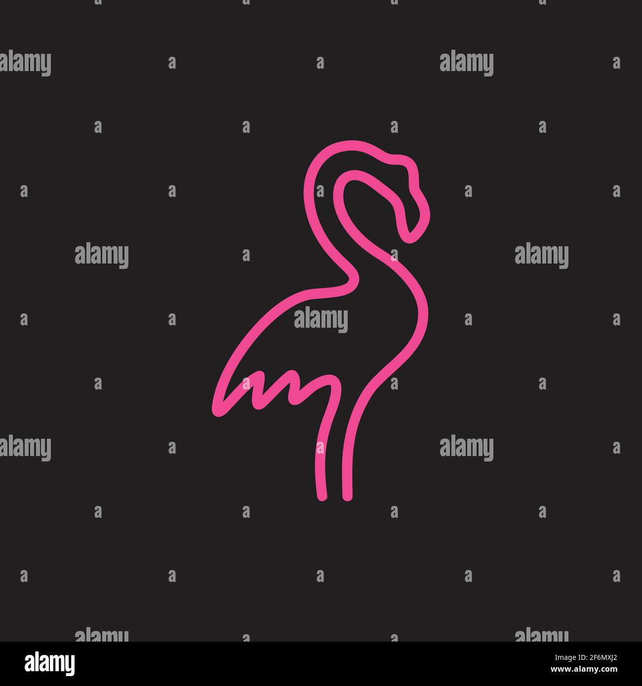 Pink flamingo neon Stock Vector Images - Alamy