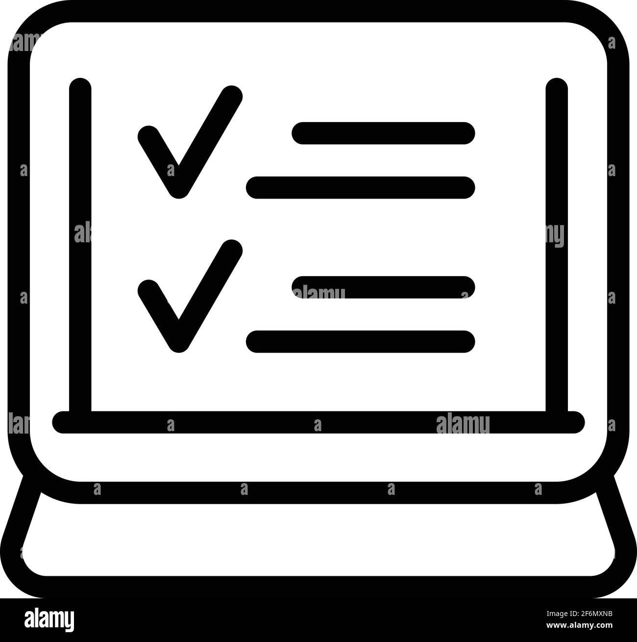 Online task icon. Outline Online task vector icon for web design ...