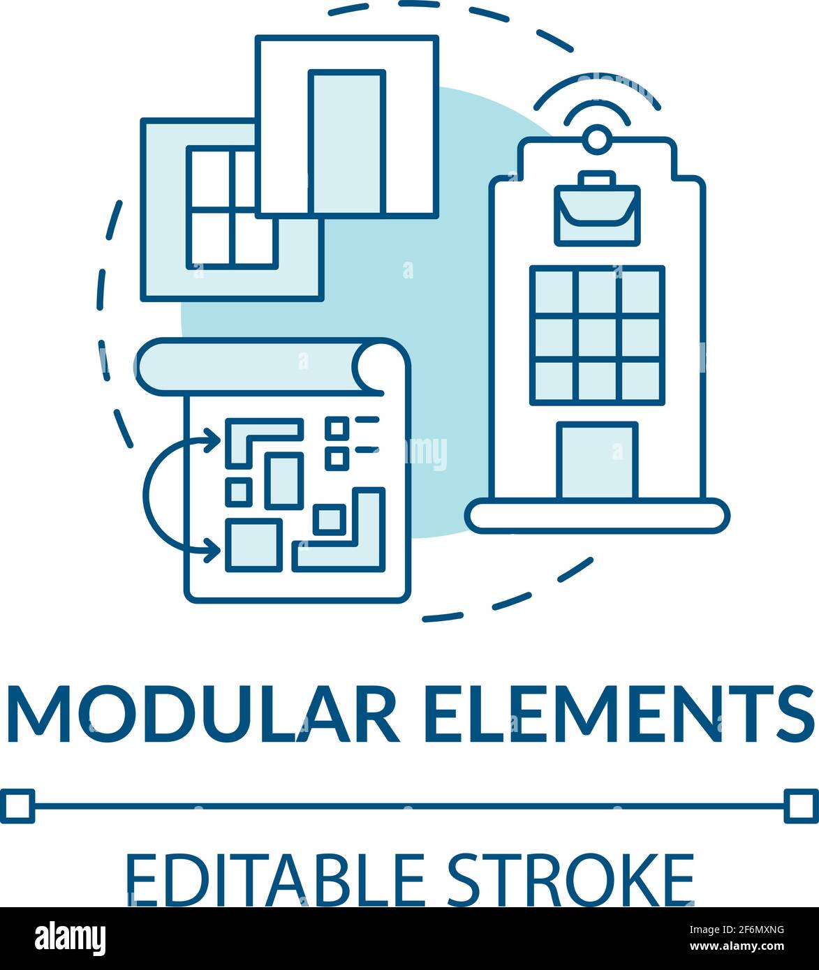 Modular building plan concept Stock Vector Images - Alamy