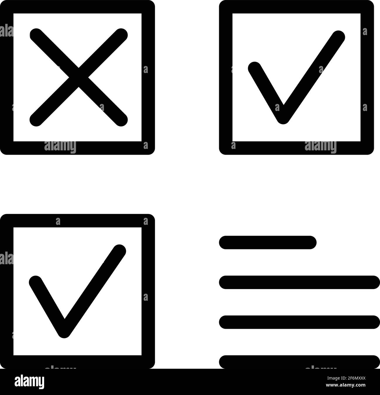 Approved task schedule icon. Outline Approved task schedule vector icon ...