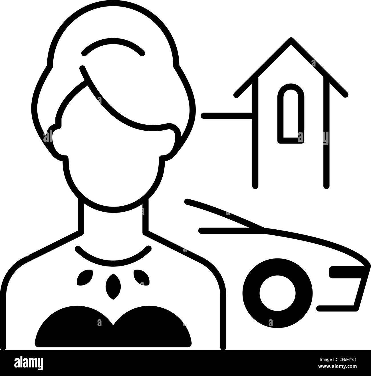 Upper class black linear icon Stock Vector Image & Art - Alamy