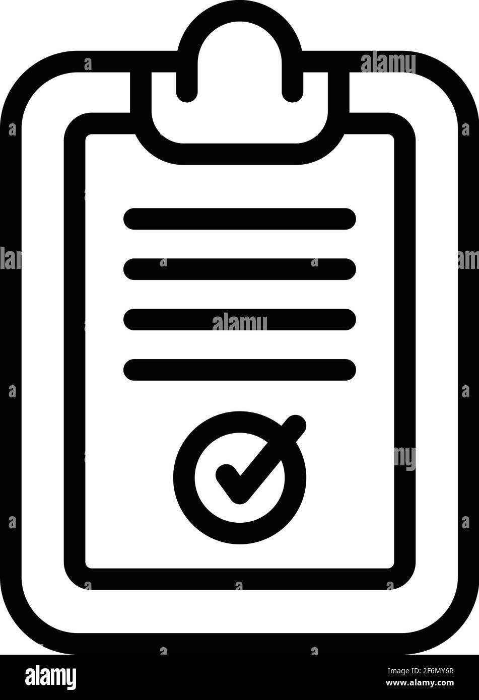 Clipboard hard task icon. Outline Clipboard hard task vector icon for ...