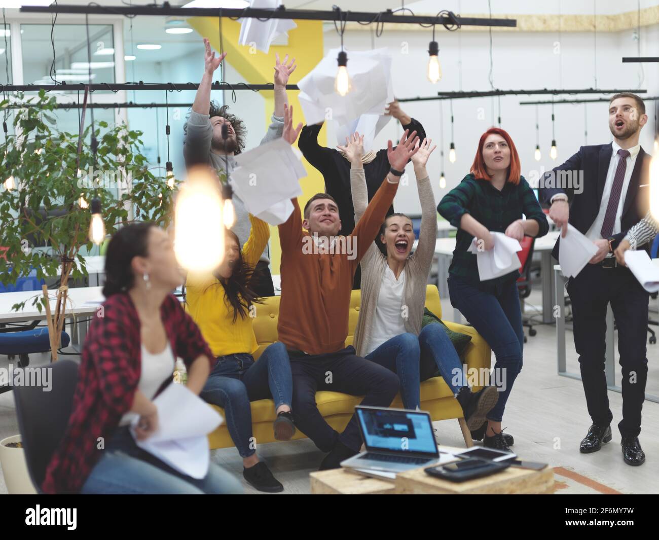 business people at office have party Stock Photo - Alamy