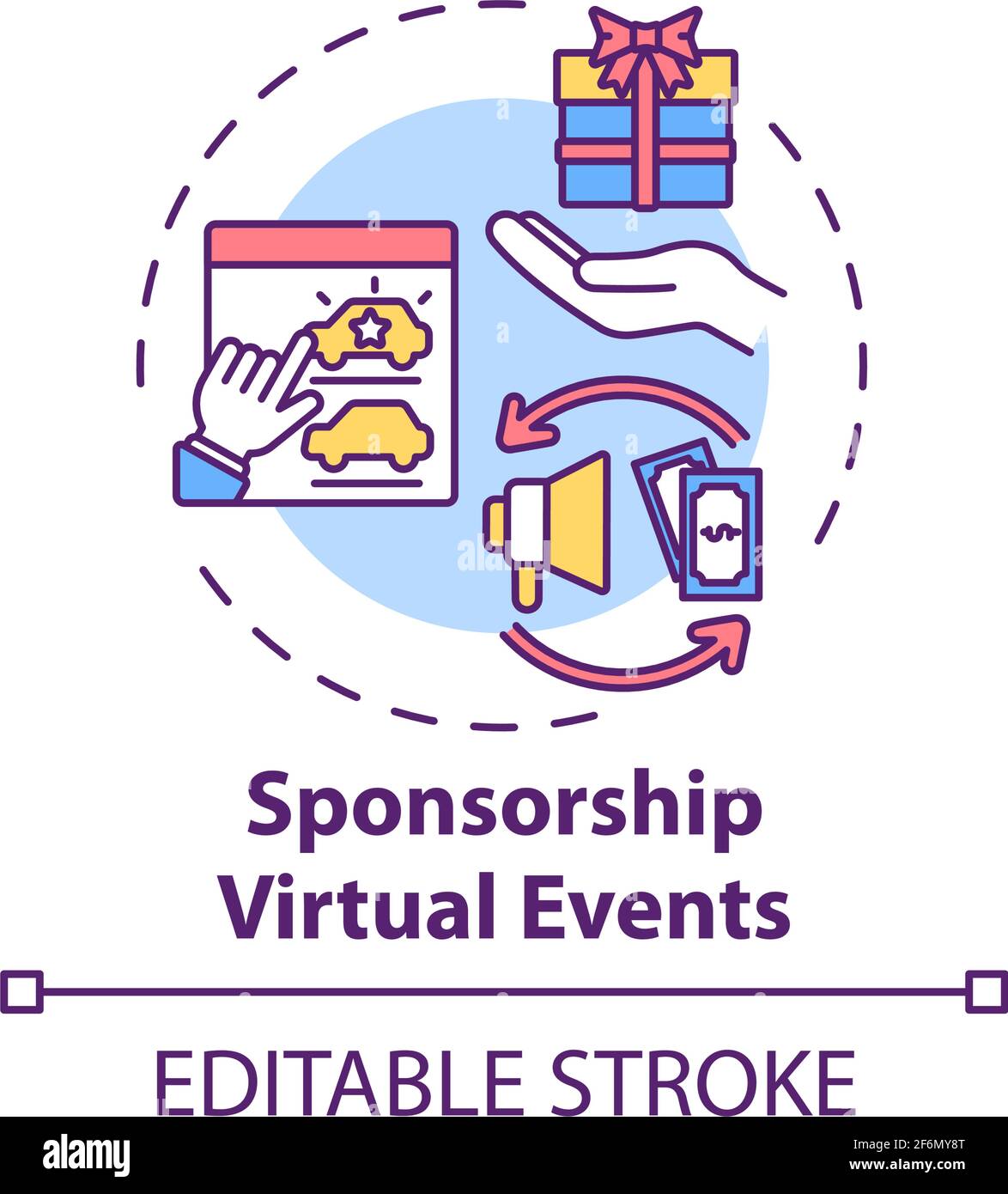 Sponsorship virtual events concept icon Stock Vector Image & Art - Alamy