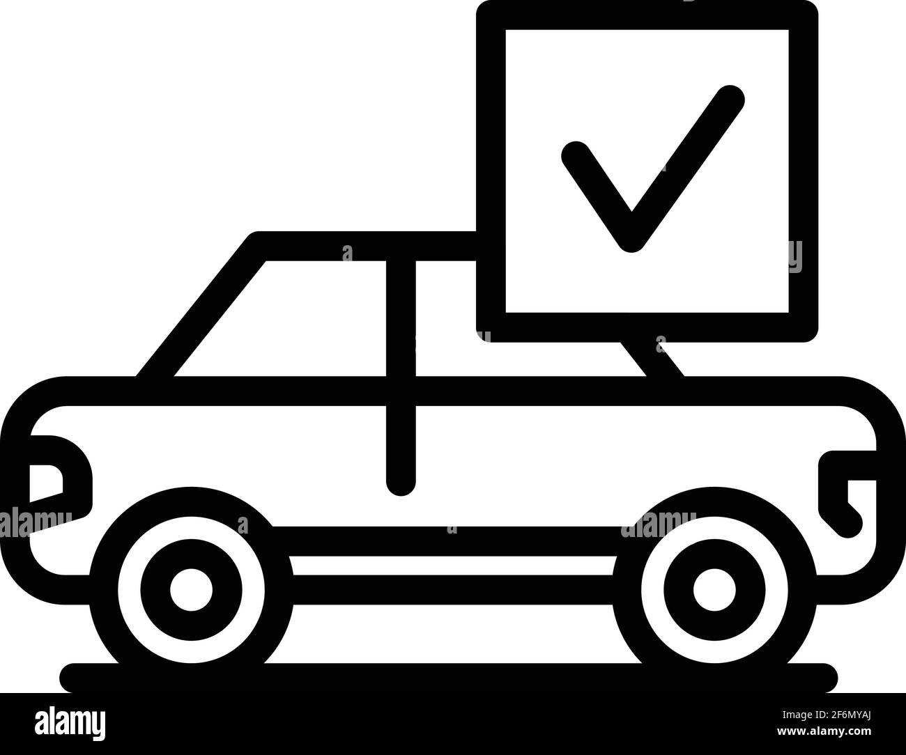 New car icon. Outline New car vector icon for web design isolated on ...