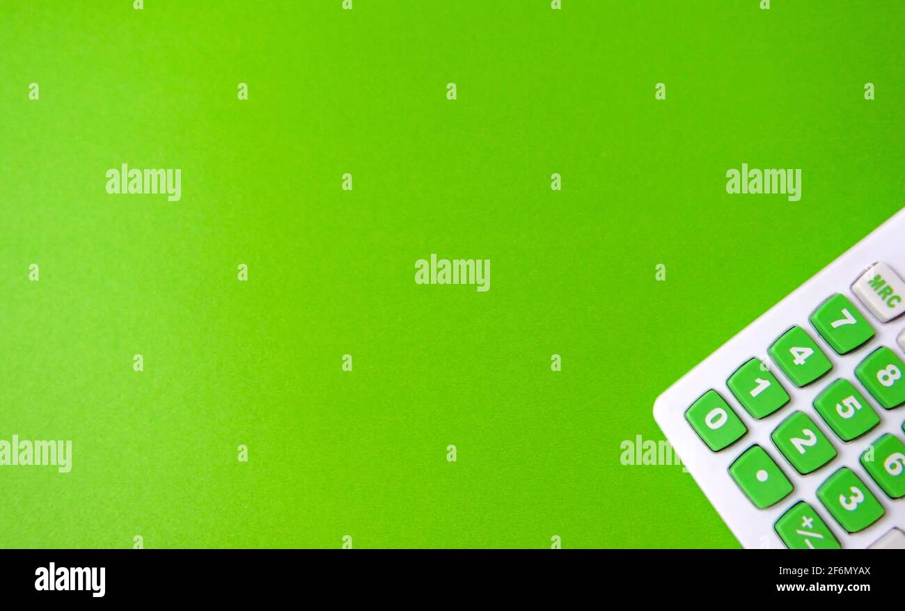 calculator isolated green background. How to calculate the budget of ...