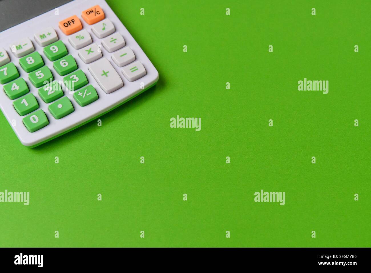 calculator isolated green background. How to calculate the budget of ...