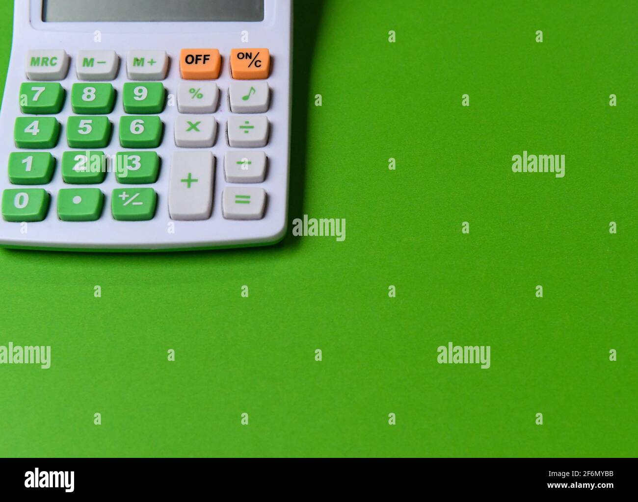 calculator isolated green background. How to calculate the budget of ...