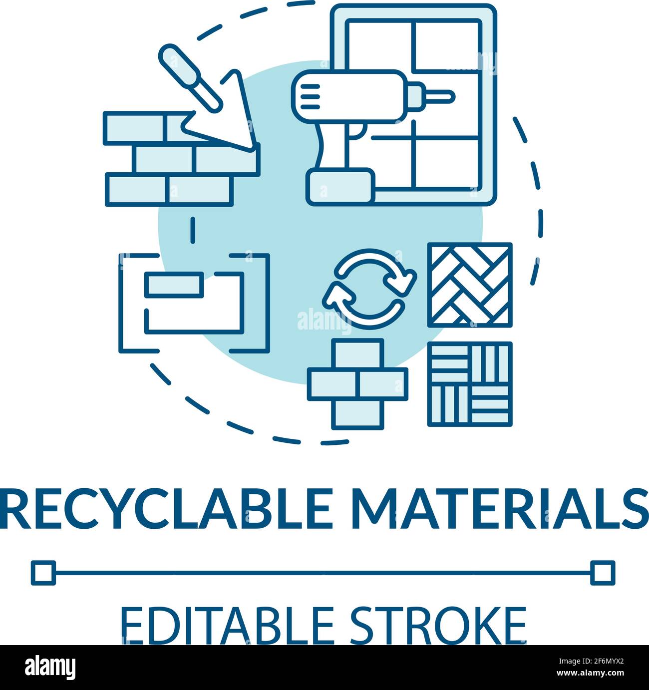 Recycling of building materials Stock Vector Images - Alamy