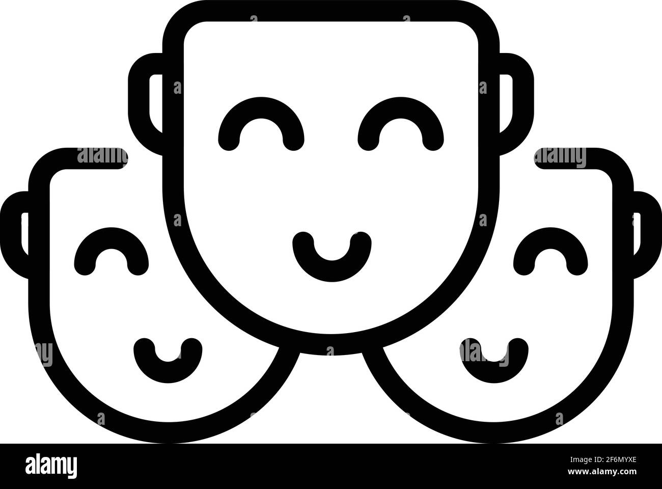 Happy crew icon. Outline Happy crew vector icon for web design isolated ...