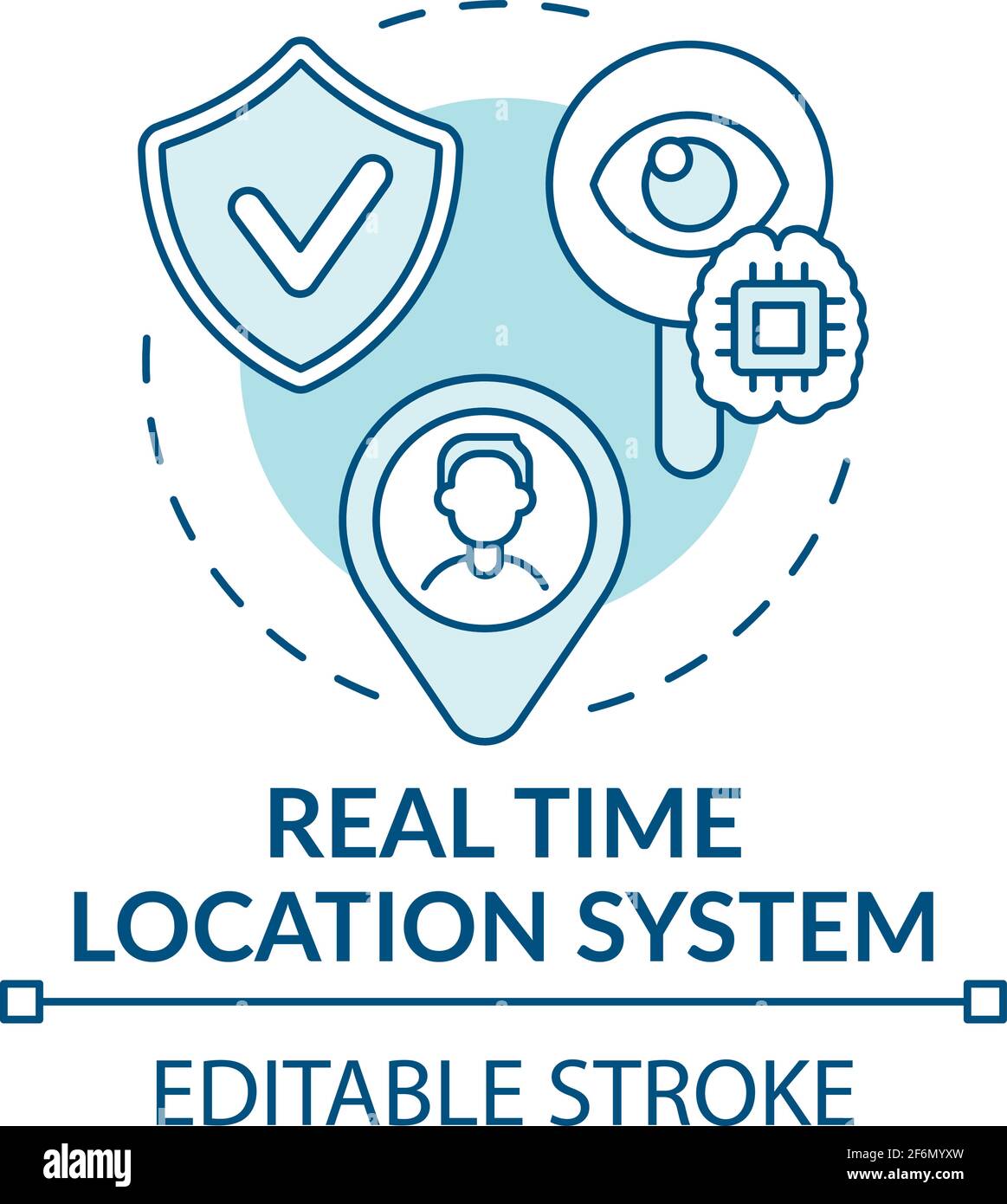 Real time location system concept icon Stock Vector Image & Art - Alamy