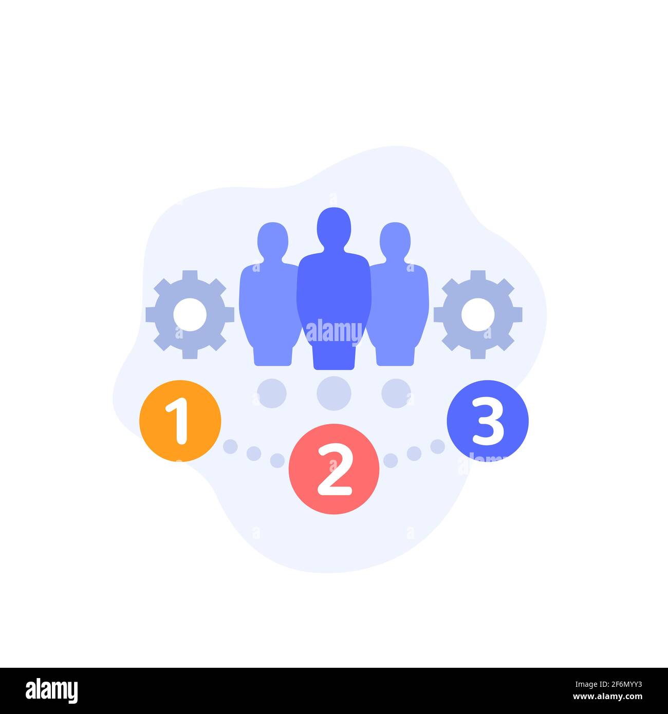 team management icon with gears Stock Vector Image & Art - Alamy
