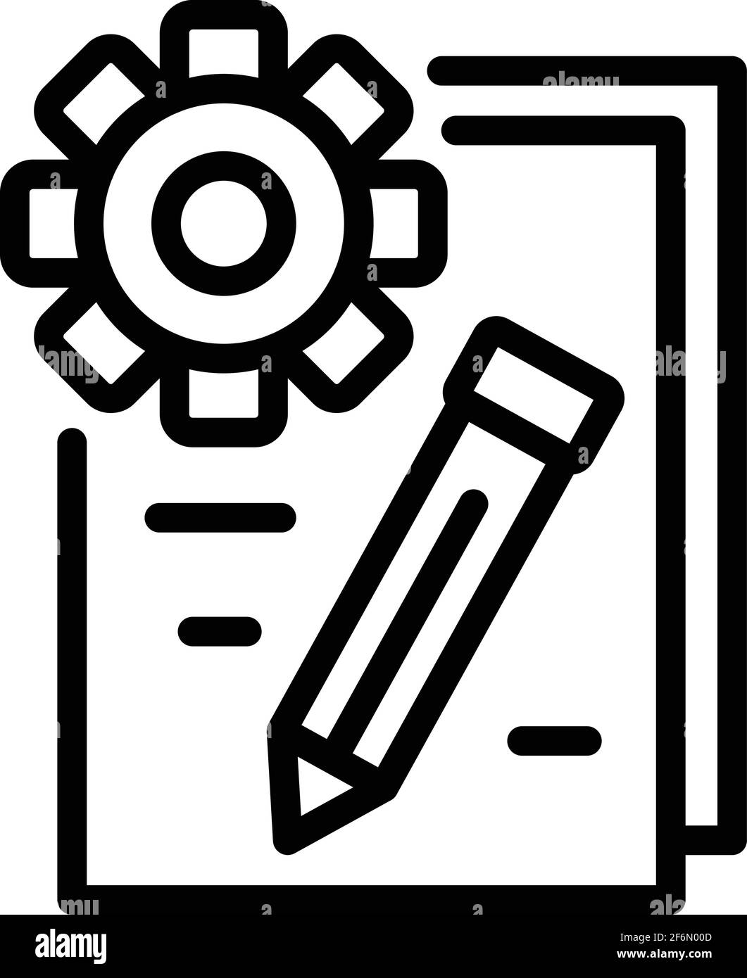 Technical configuration icon. Outline technical configuration vector icon for web design ...