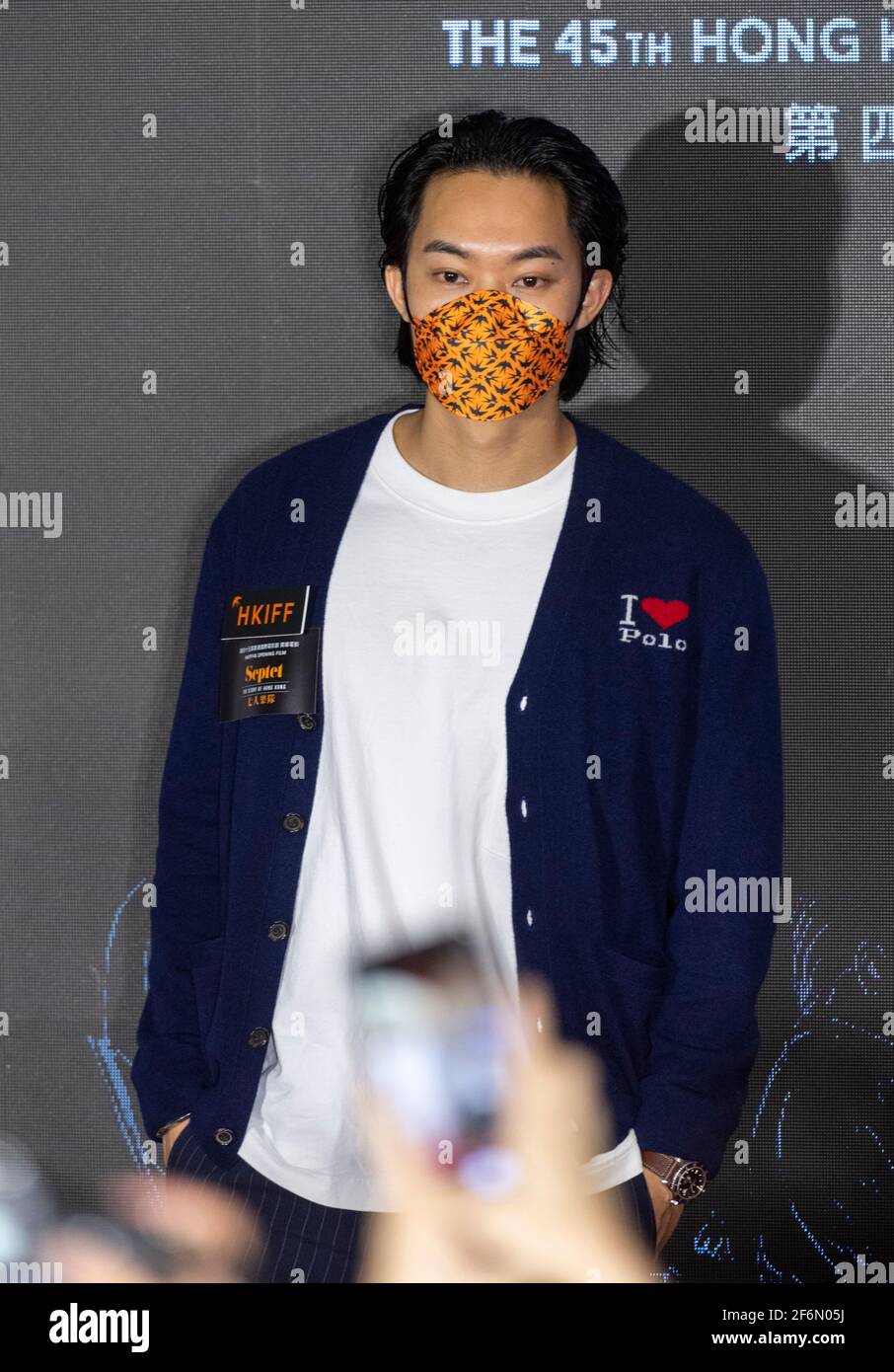 HONG KONG,HONG KONG SAR,CHINA: APRIL 1st 2021. Actor Tony Wu Tsz Tung ...